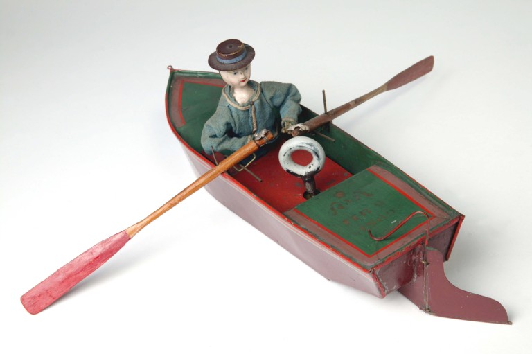 Clockwork toy boat and sailor | V&A Search the Collections