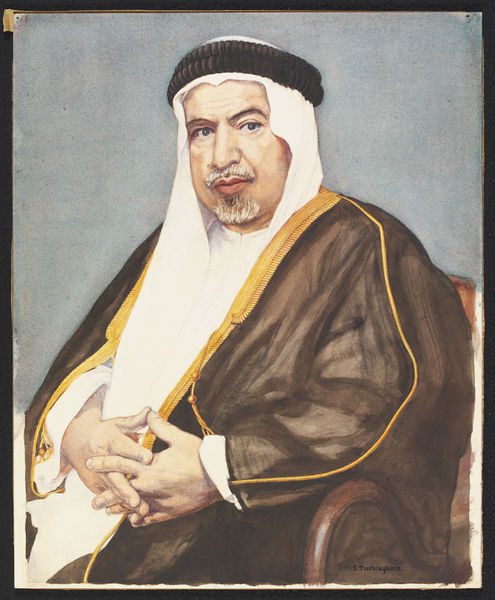Portrait of Sheikh Abdallah al Salem, Ruler of Kuwait | Tushingham ...