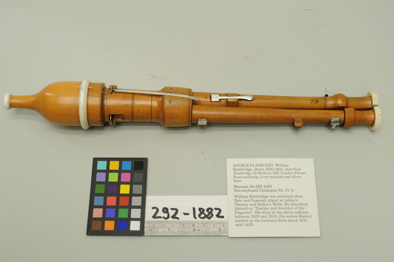 Double flageolet | Bainbridge, William | V&A Search the Collections