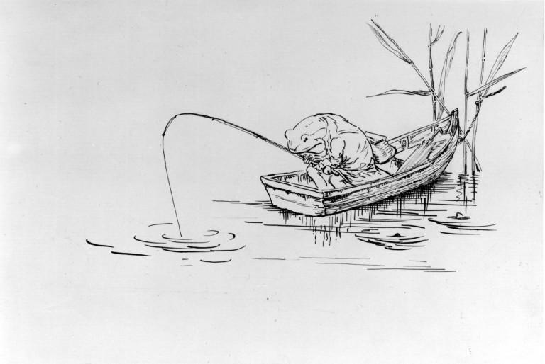 The frog in his boat, fishing | Potter, Beatrix | V&A Search the ...